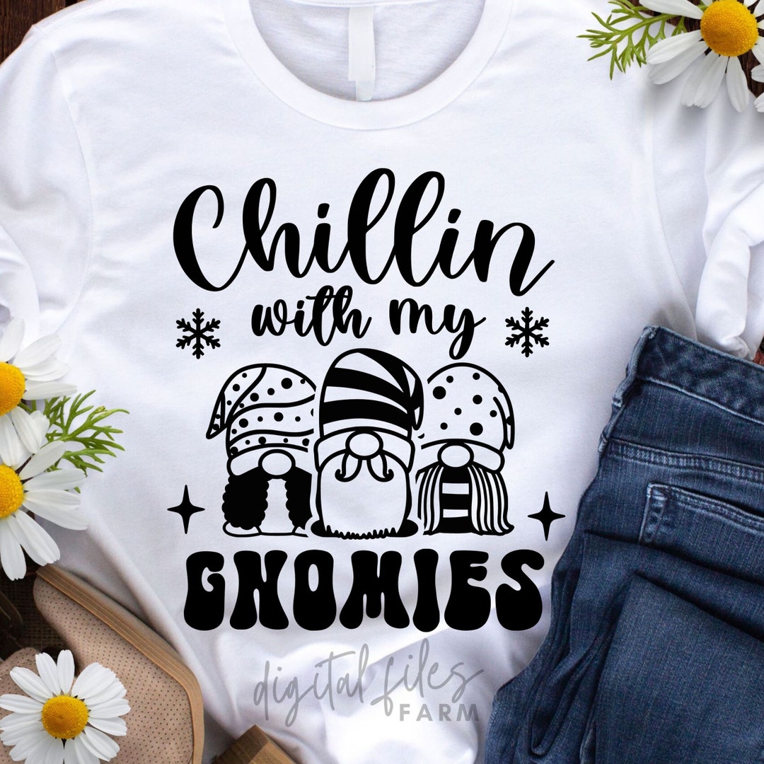Chillin With My Gnomies Svg, Christmas Gnome Svg, Christmas Cut File Svg, Merry Christmas Svg ...