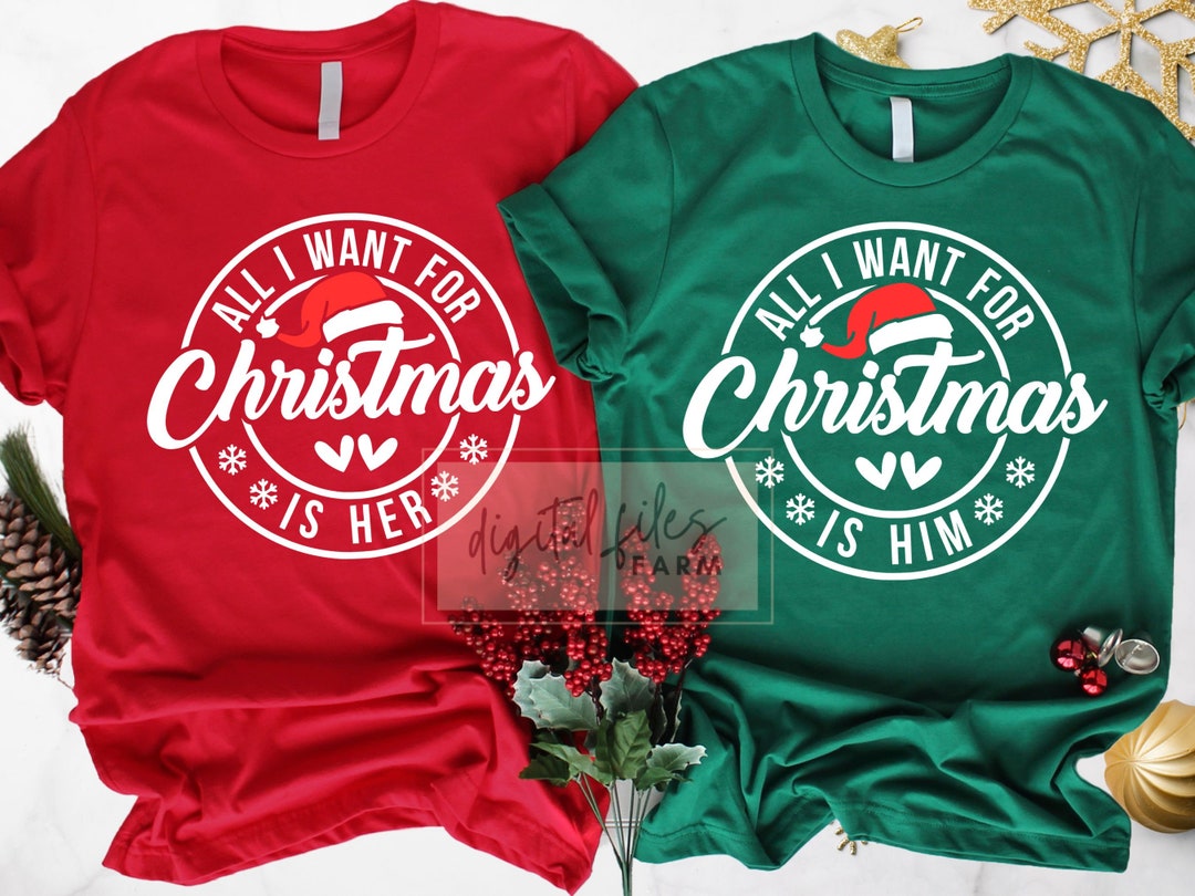 Christmas Svg, Christmas Couple Shirts SVG, Matching Christmas Svg, All ...