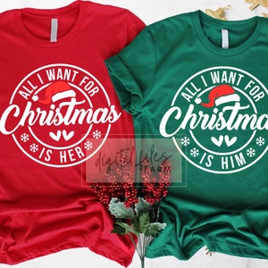 Christmas Svg, Christmas Couple Shirts SVG, Matching Christmas Svg, All ...