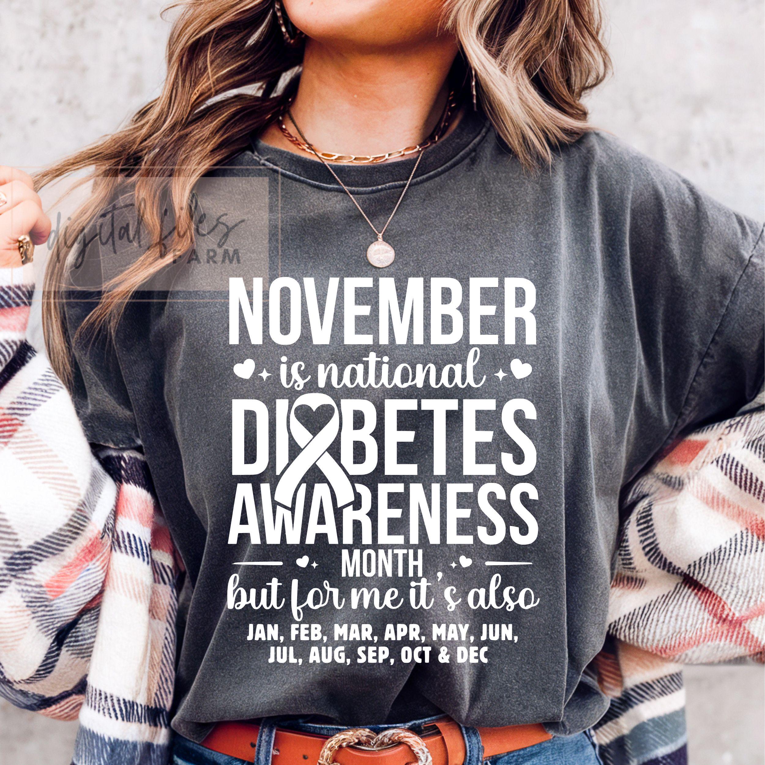 Diabetes Awareness Ribbon SVG PNG: Digital Download for Crafts - Etsy