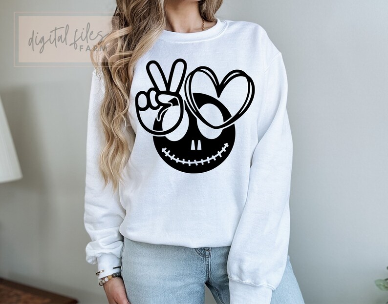 Halloween Svg, Peace Love Nightmare SVG, Peace Love Svg, Nightmare ...