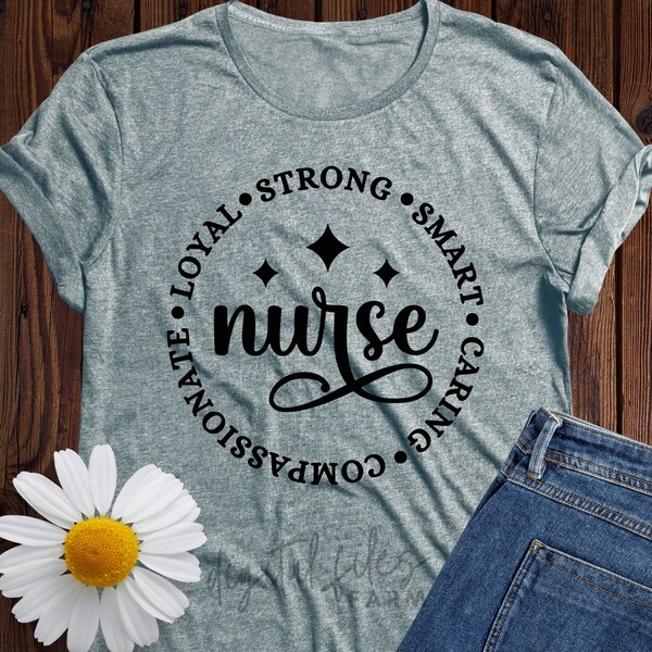 Nurse Loyal Strong Smart Svg - Etsy