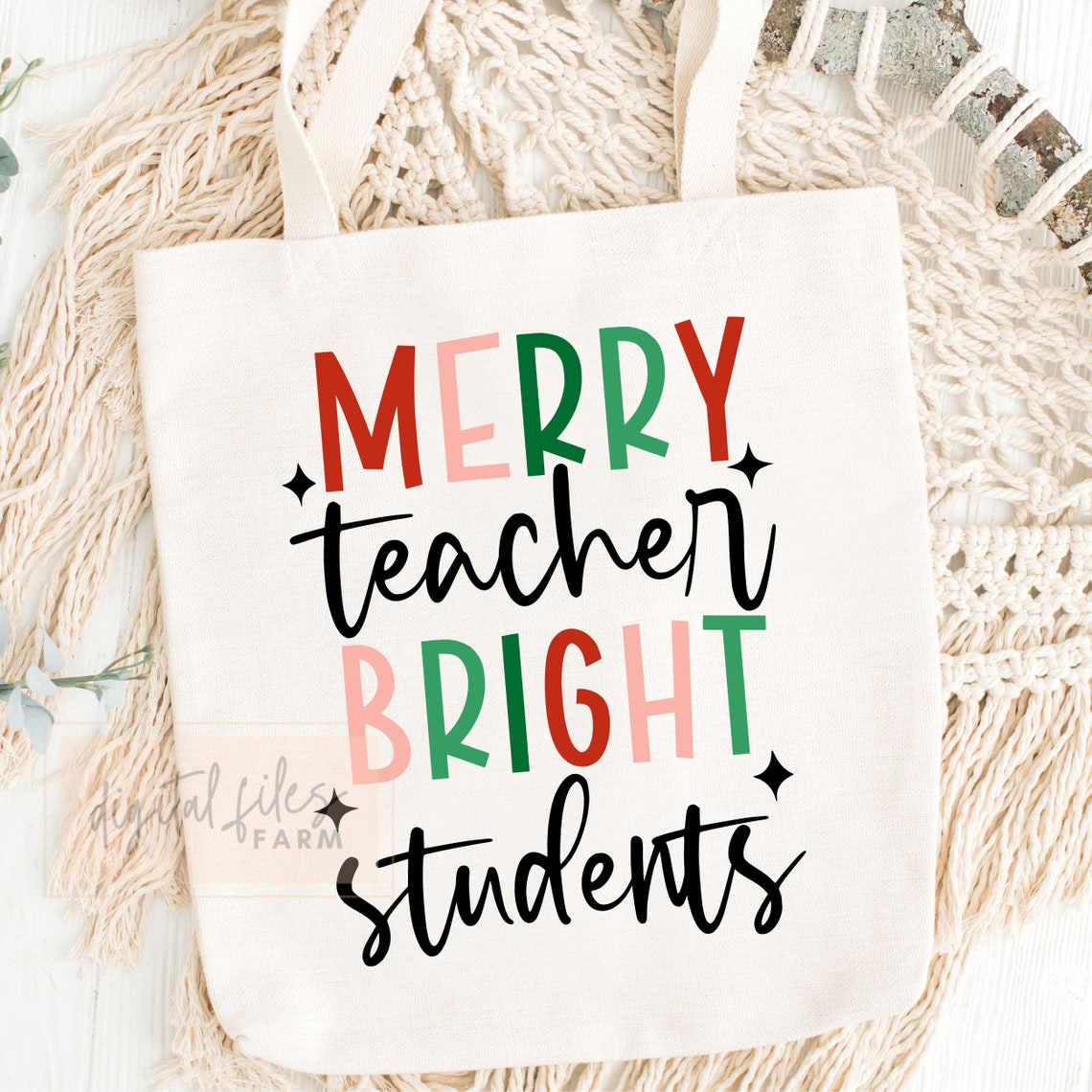 Merry Teacher Bright Students Svg, Christmas Teacher Svg Png, Merry ...