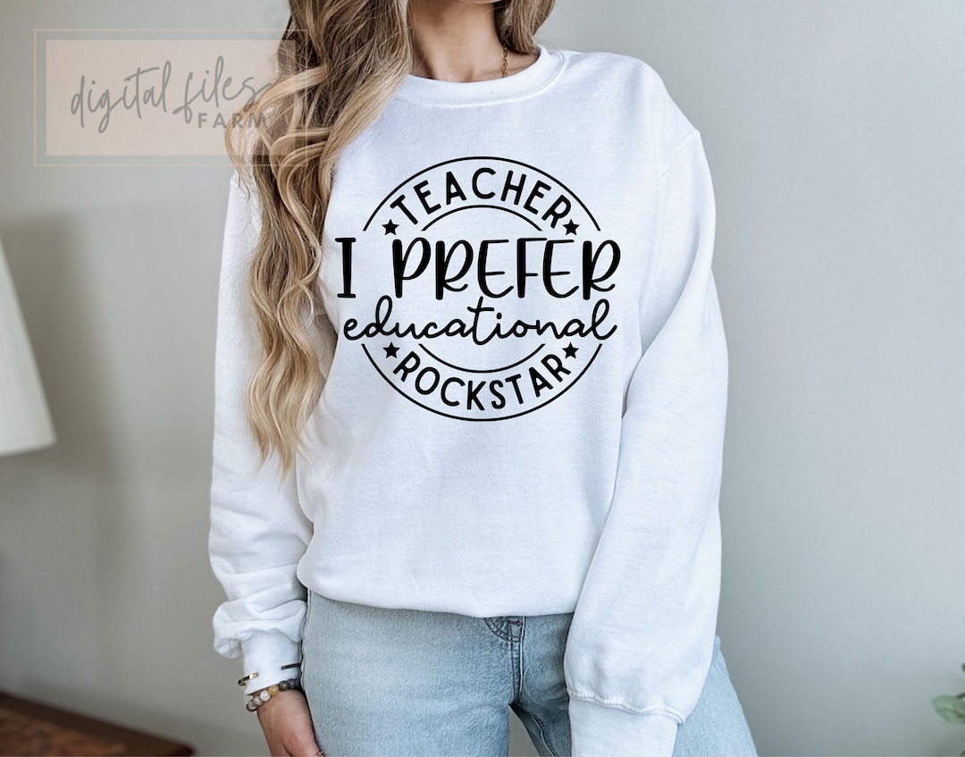 Teacher I Prefer Educational Rockstar Svg, Educational Rockstar Svg ...