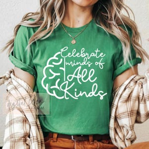 Celebrate Minds of All Kinds Svg, Mental Health Svg, Autism Awareness ...