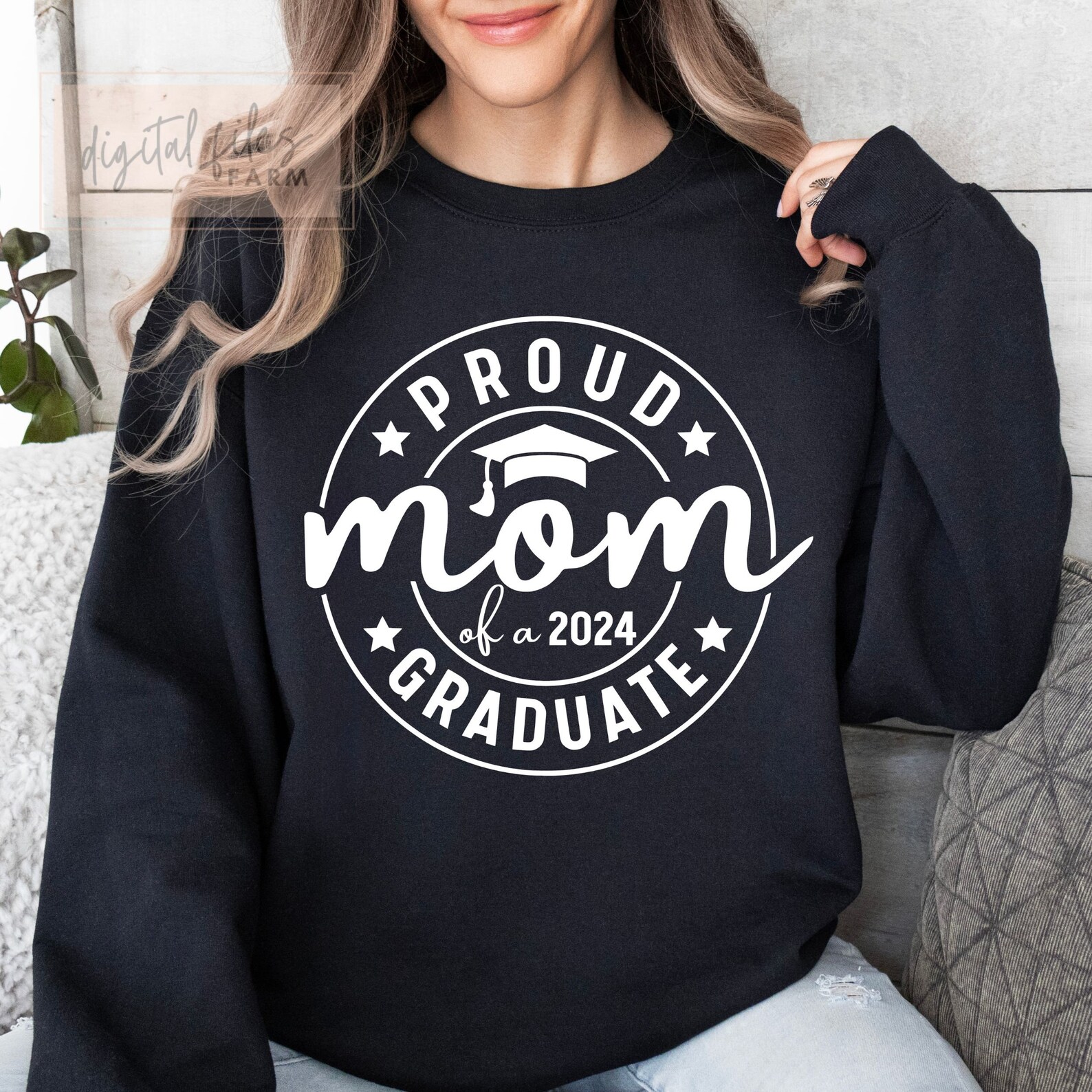 Graduation Svg, Proud Mom of A 2024 Graduate Svg, Senior Mom 2024 Svg ...