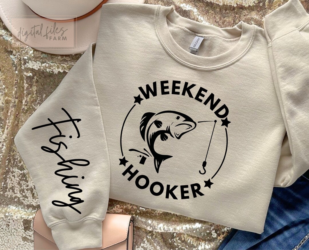 Fishing Svg, Weekend Hooker SVG, Fishing Sleeve Shirt Svg Design, Lake ...