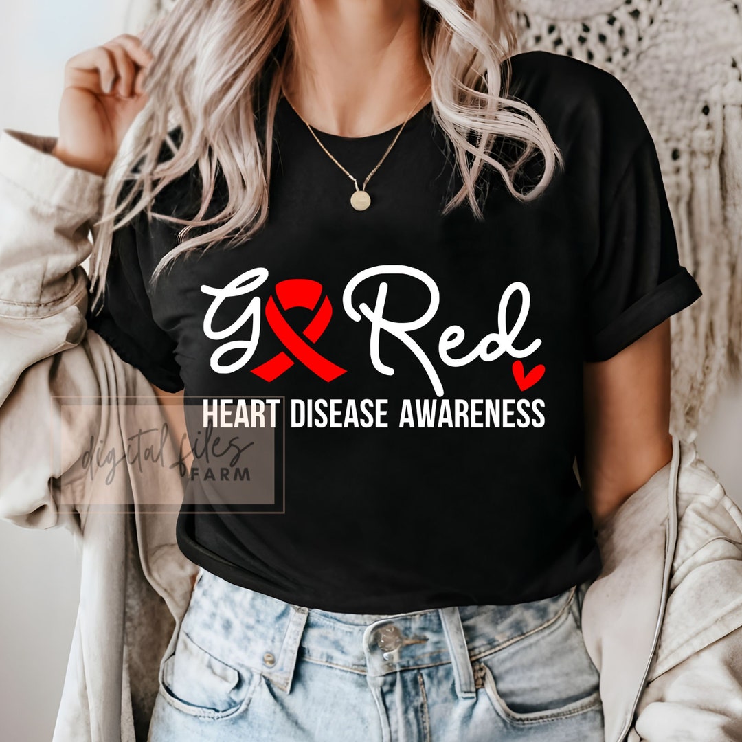 Heart Disease Awareness Svg, Go Red SVG, Go Red for Heart Health Svg ...