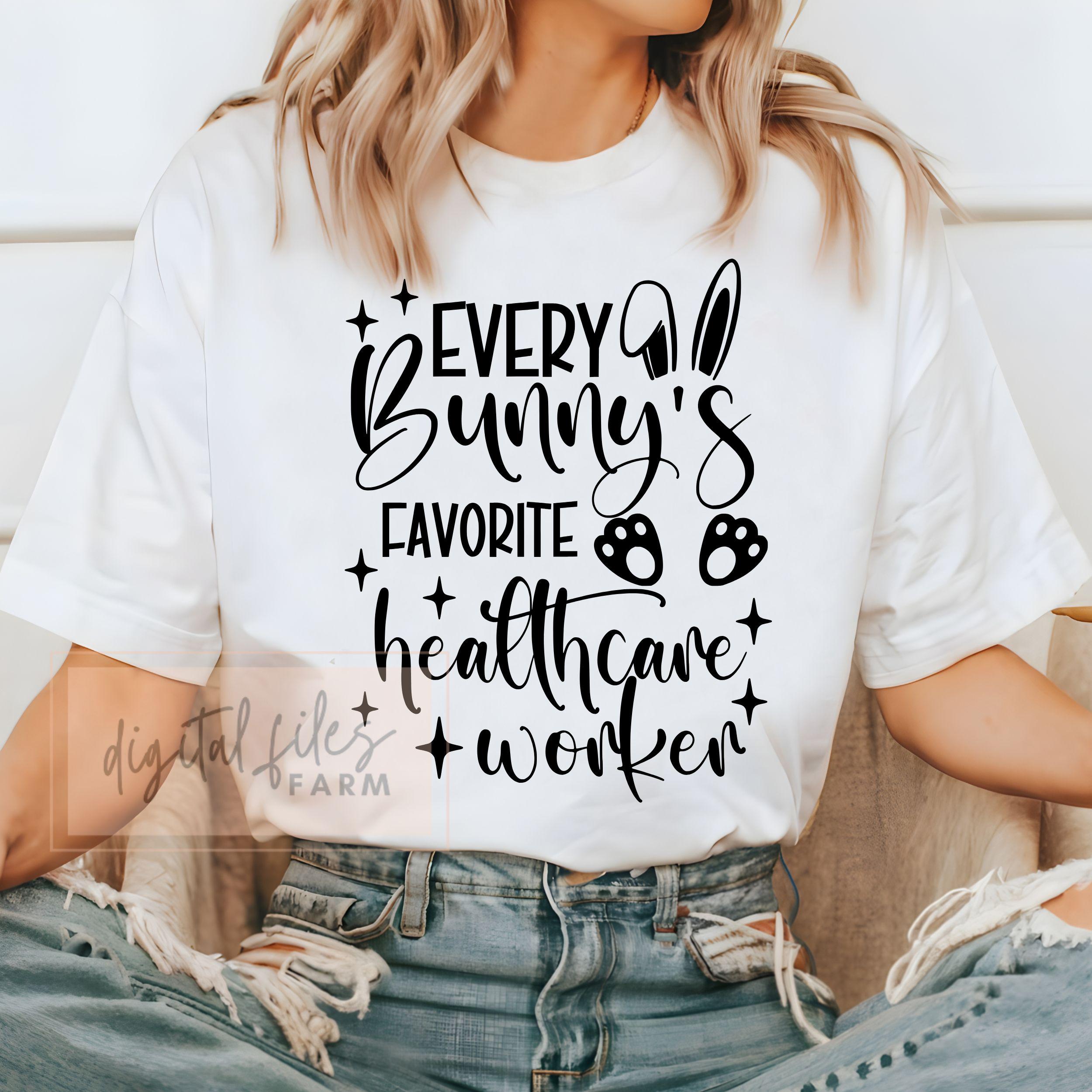 Bunny Healthcare Worker Easter SVG PNG - Funny Easter Shirt Design ...