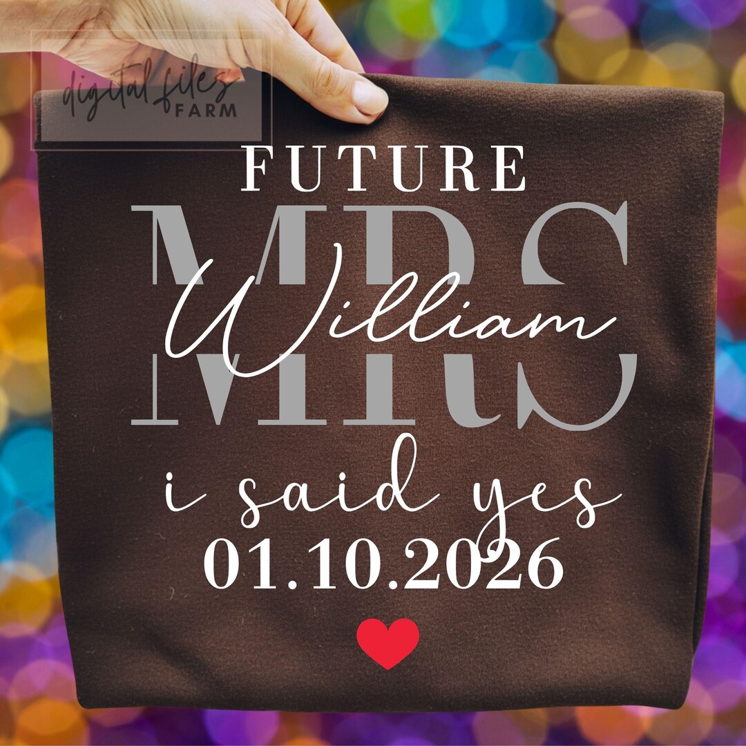 Custom Future Mrs SVG PNG, Personalized Bride SVG, Customize Name and ...