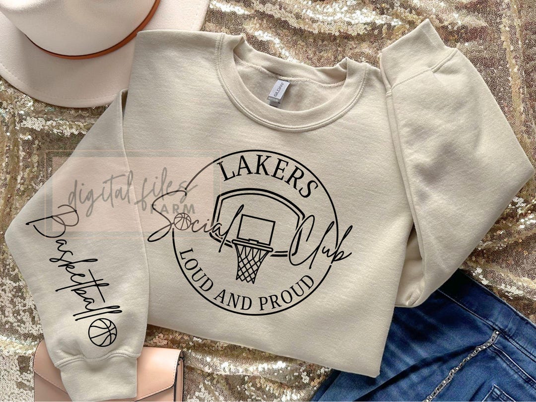 Basketball Mom SVG, Lakers Social Club Svg, Basketball Sleeve Shirt Svg ...