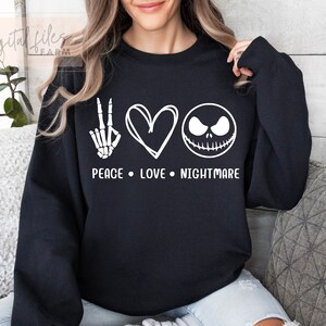 Peace Love Nightmare SVG, Peace Love Halloween Svg, Funny Nightmare Svg ...