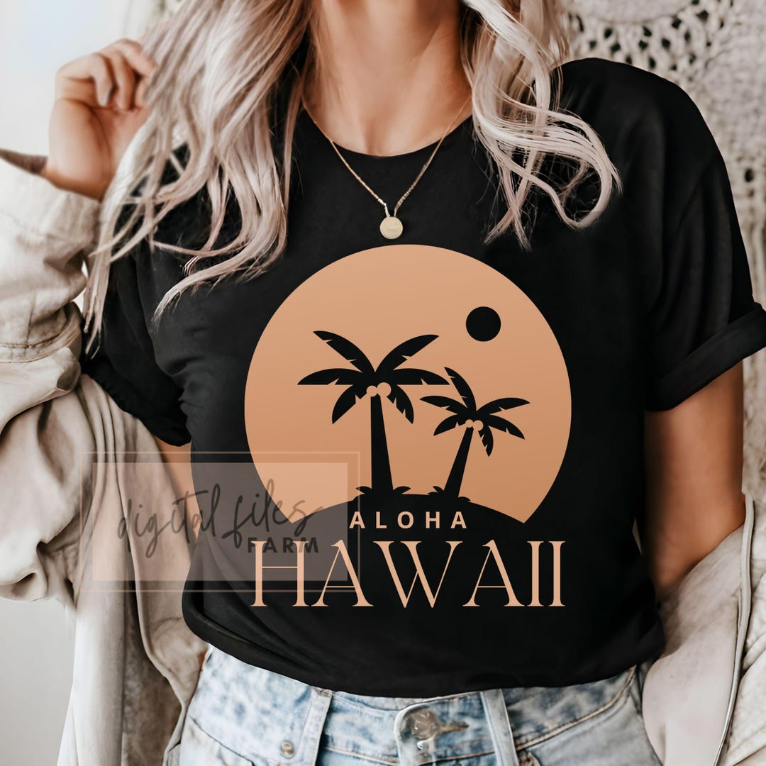 Aloha Hawaii Svg, Hawaii Sunset Honolulu Hawaiian Island Svg, Hawaii ...