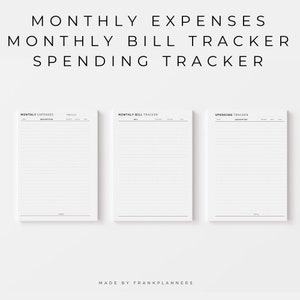 Budget Planner Printable, Finance Tracker Template, Printable Budget ...
