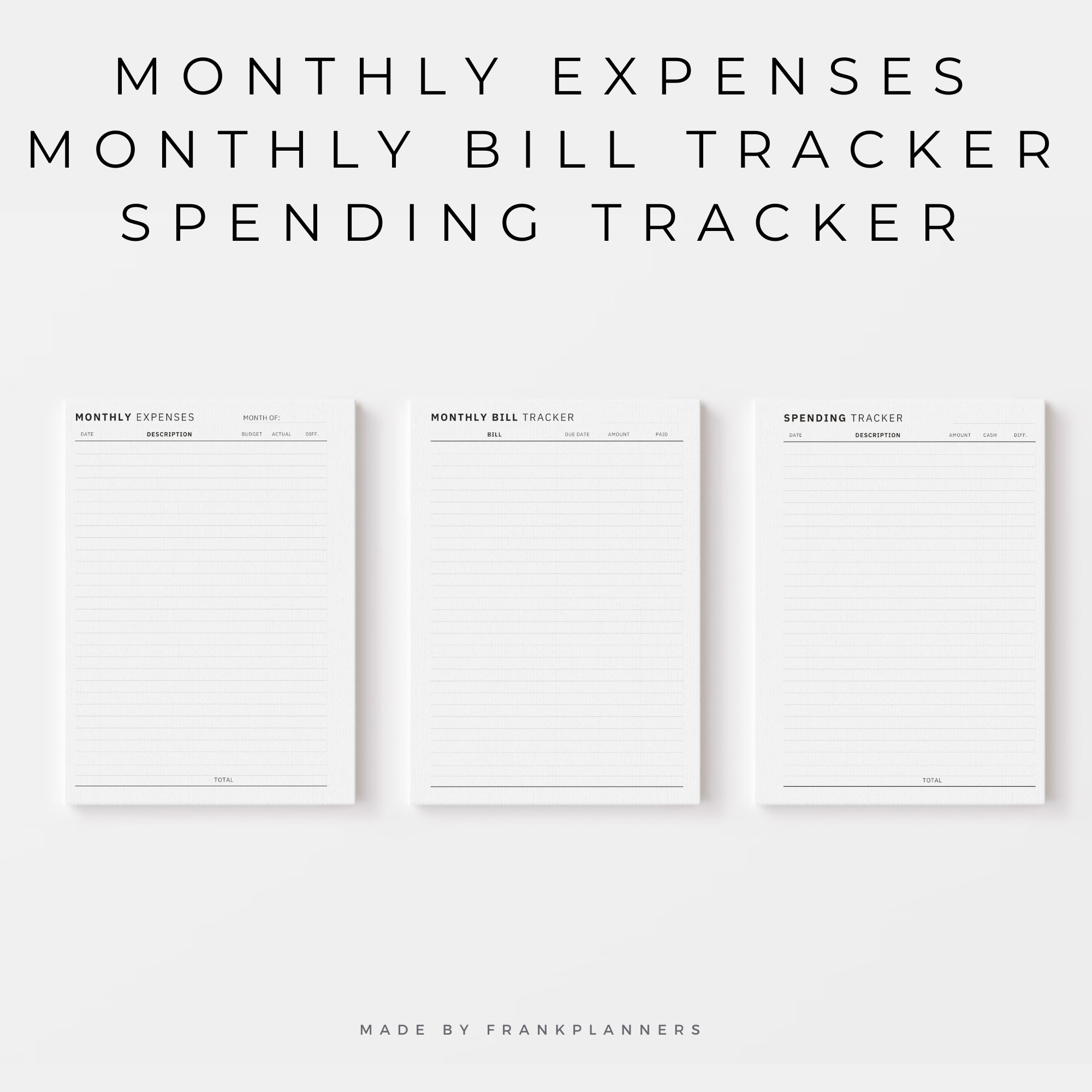 Budget Planner Printable Finance Tracker Template Printable - Etsy