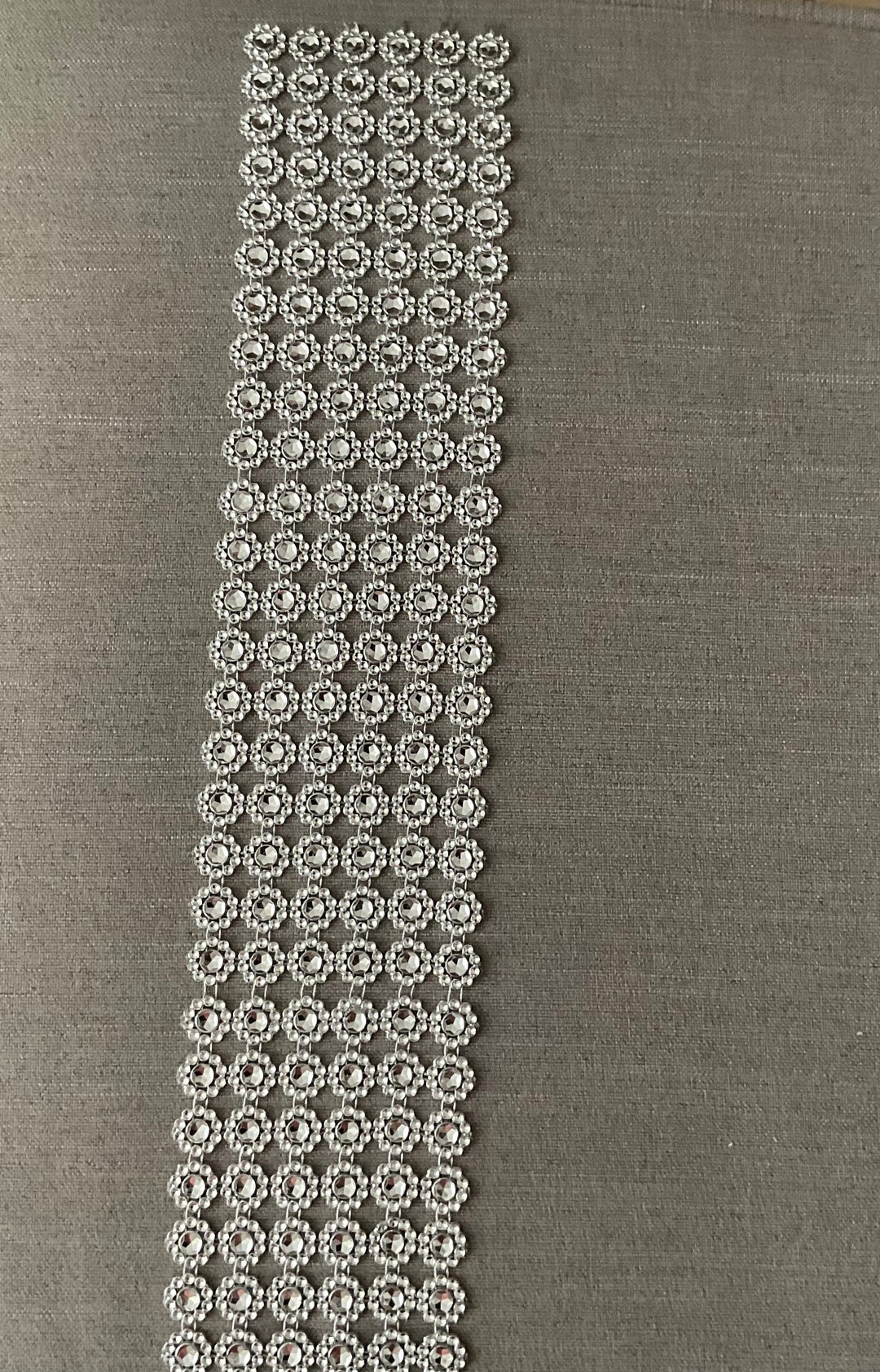 Round Bling Wide Mesh Ribbon Silver BLING Flower Garland for Homecoming ...