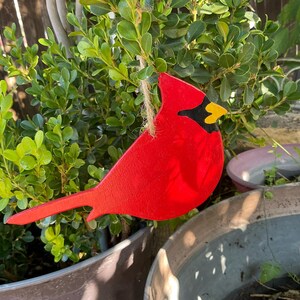 Wooden Cardinal, Bird Decor, Spring Decor, Red Bird, Wooden Red ...