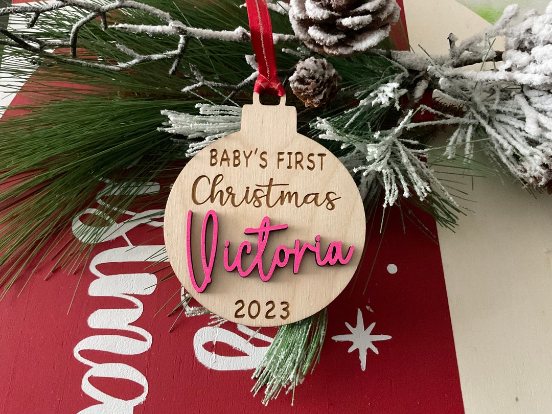 Baby's First Christmas Personalized Ornament | Baby Keepsake | Baby ...
