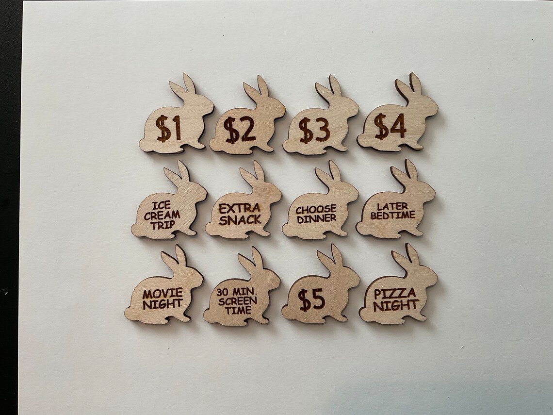 Easter Egg Baskey Tokens Easter Egg Rewards Easter Hunt Tokens Easter ...