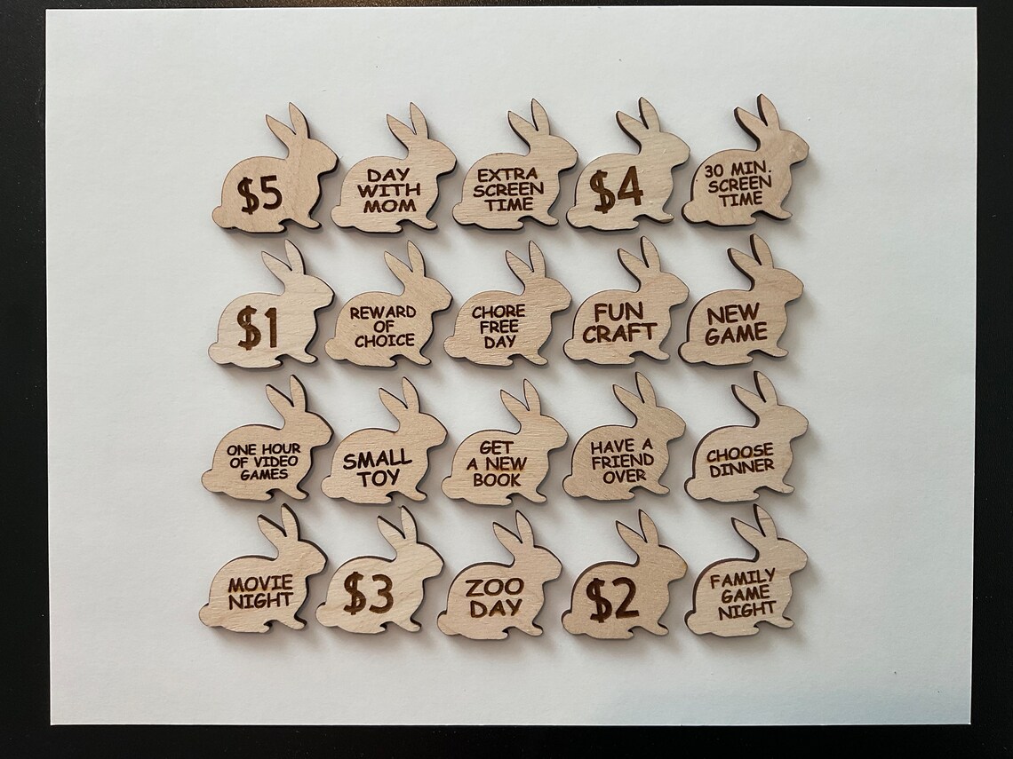 Easter Egg Baskey Tokens Easter Egg Rewards Easter Hunt Tokens Easter ...