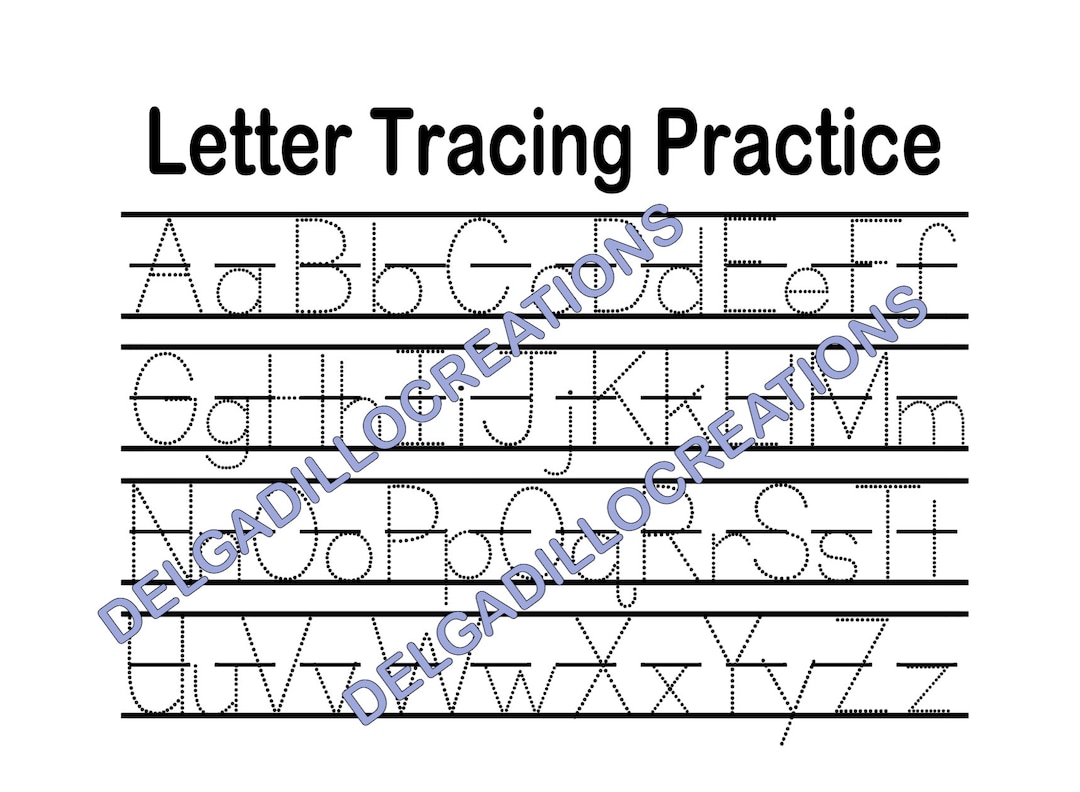 LETTER TRACING SVG - Etsy