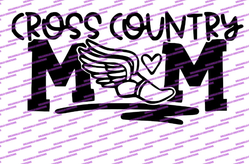 Cross Country Mom Svg - Etsy