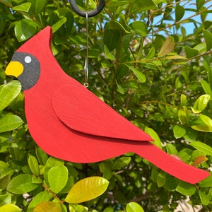 Wooden Cardinal, Bird Decor, Spring Decor, Red Bird, Wooden Red ...