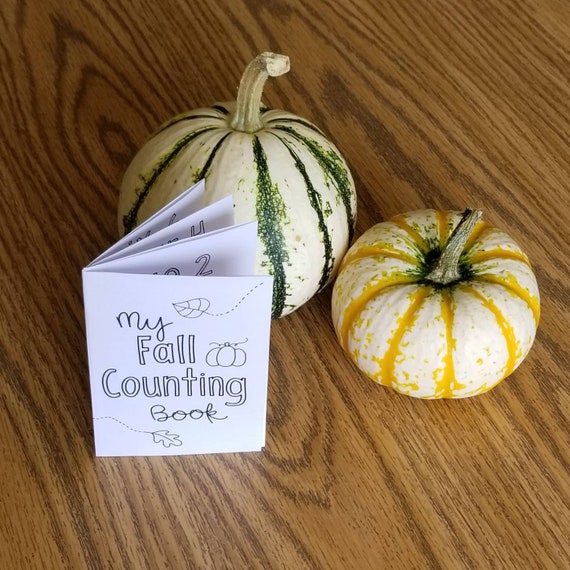 Mini Fall Counting Coloring Book - Etsy