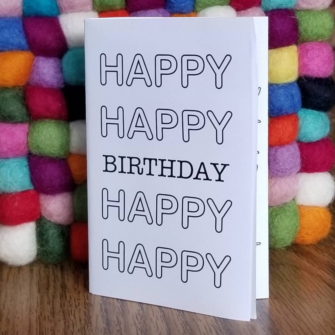 Happy Birthday Mini Coloring Book - Etsy