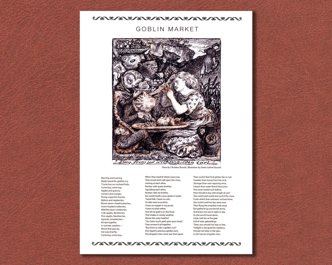 Goblin Market Print: Christina Rossetti Poem, Dante Rossetti ...