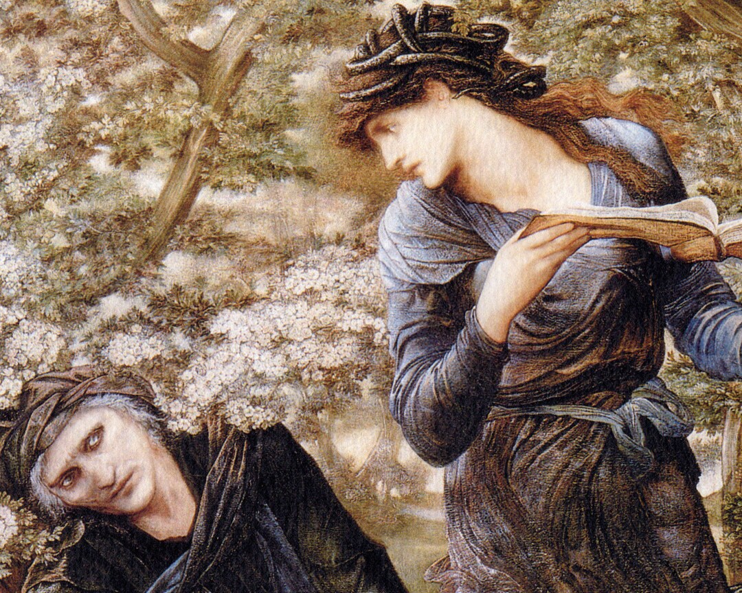 Pre-raphaelite 'the Beguiling of Merlin' by Edward - Etsy
