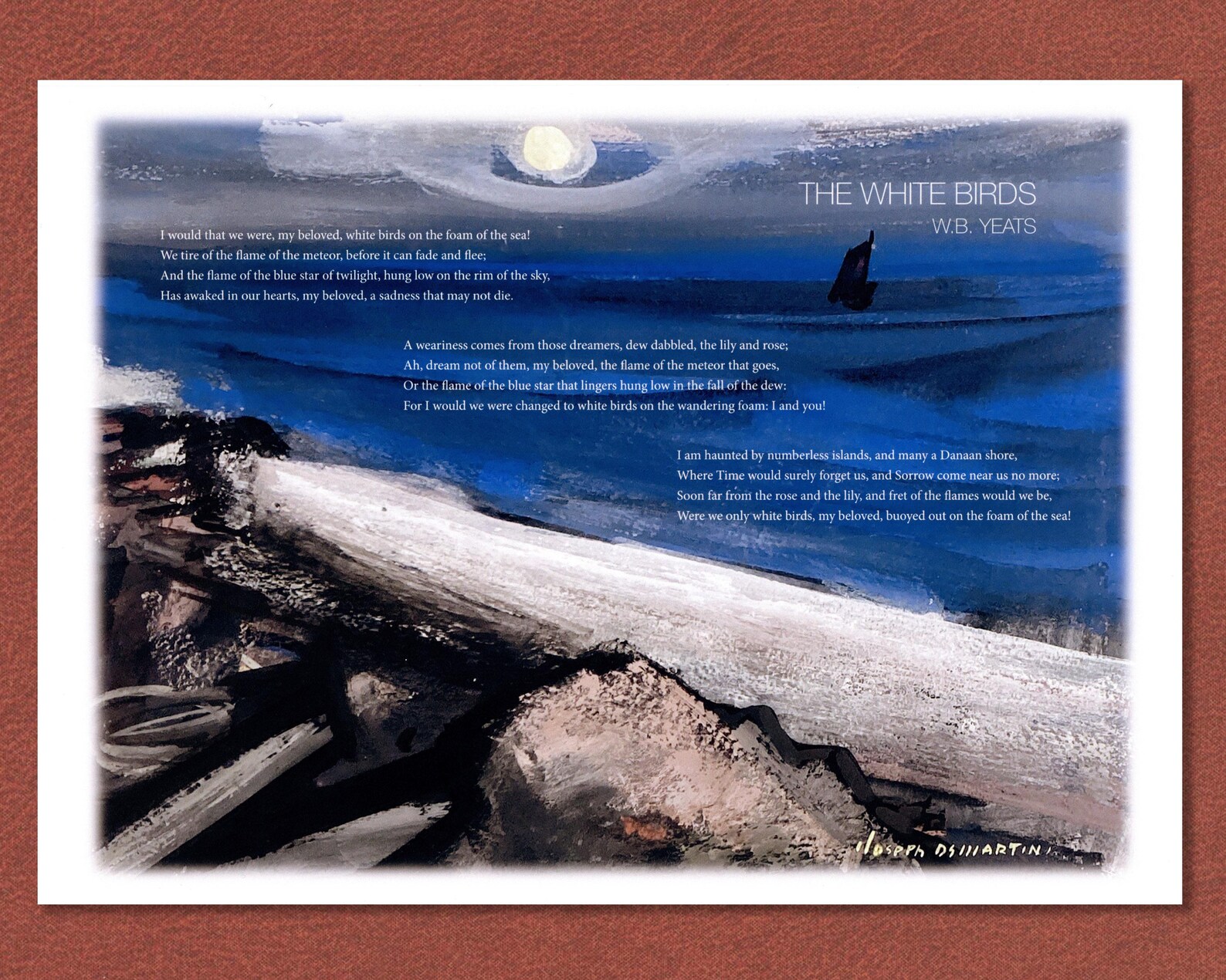 Yeats Poetry Print: 'the White Birds.' the Poet's Yearning for Escape ...