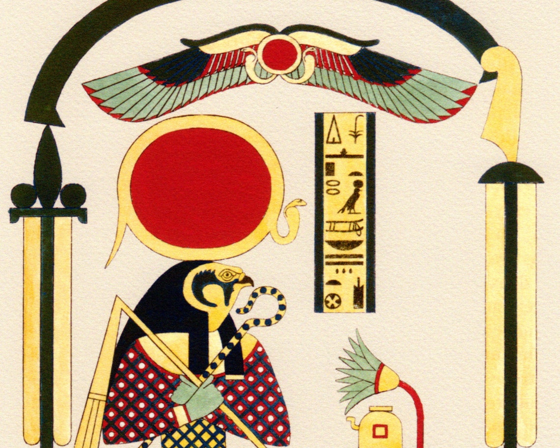 Print of Egypt: Great God Atum Ra. Fine Art Print From 1823 - Etsy