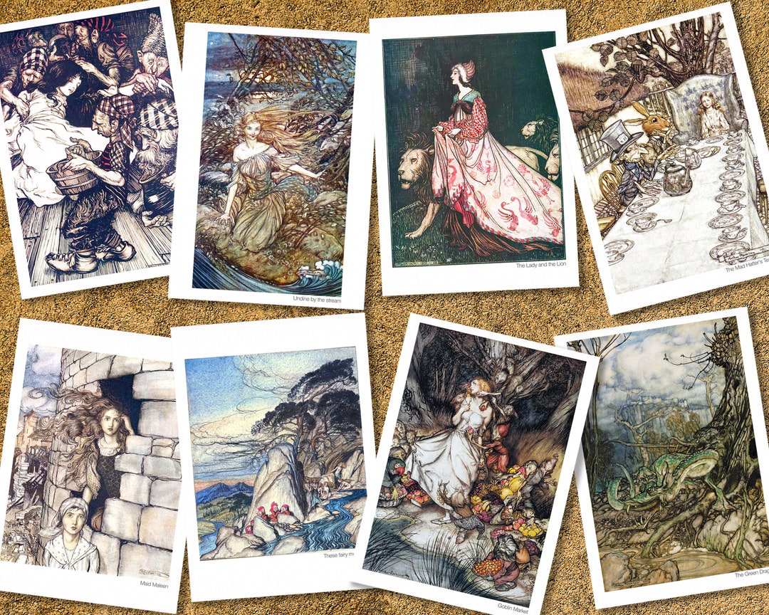 Arthur Rackham Postcard Size Prints. 8 Wonderful Studies From the ...