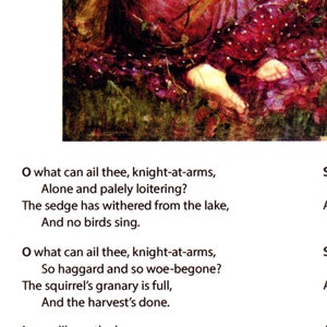 Poetry Print: 'la Belle Dame Sans Merci' by John Keats. Painting by ...