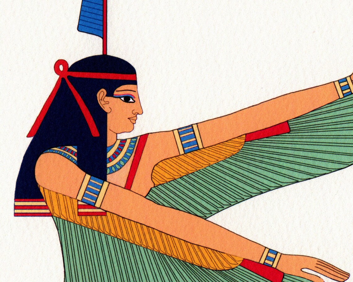 Maat, Egyptian Goddess of Order, Harmony, Truth and Justice. Fine Art ...