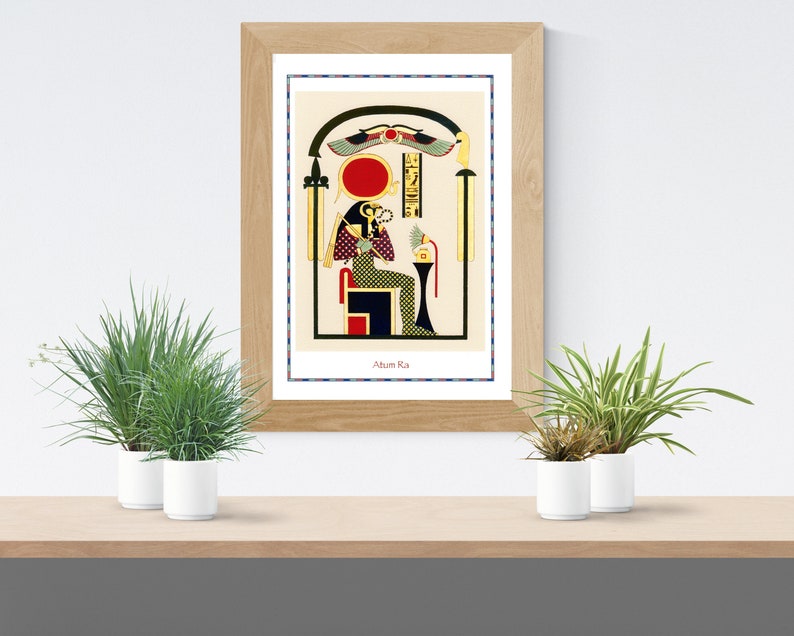 Print of Egypt: Great God Atum Ra. Fine Art Print From 1823 - Etsy