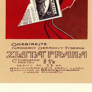 Striking Art Nouveau Poster for Zlatá Praha ('golden Prague'), Style ...