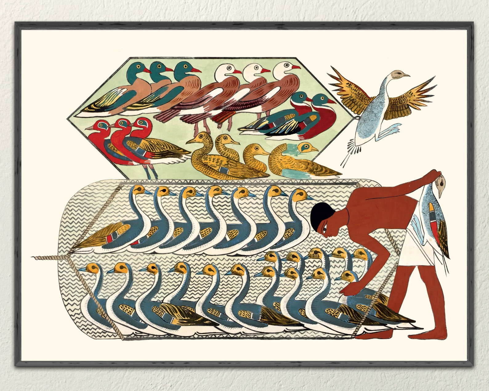 Egyptian Print: Marsh Birds in a Lake. Egyptian Fine Art Print - Etsy