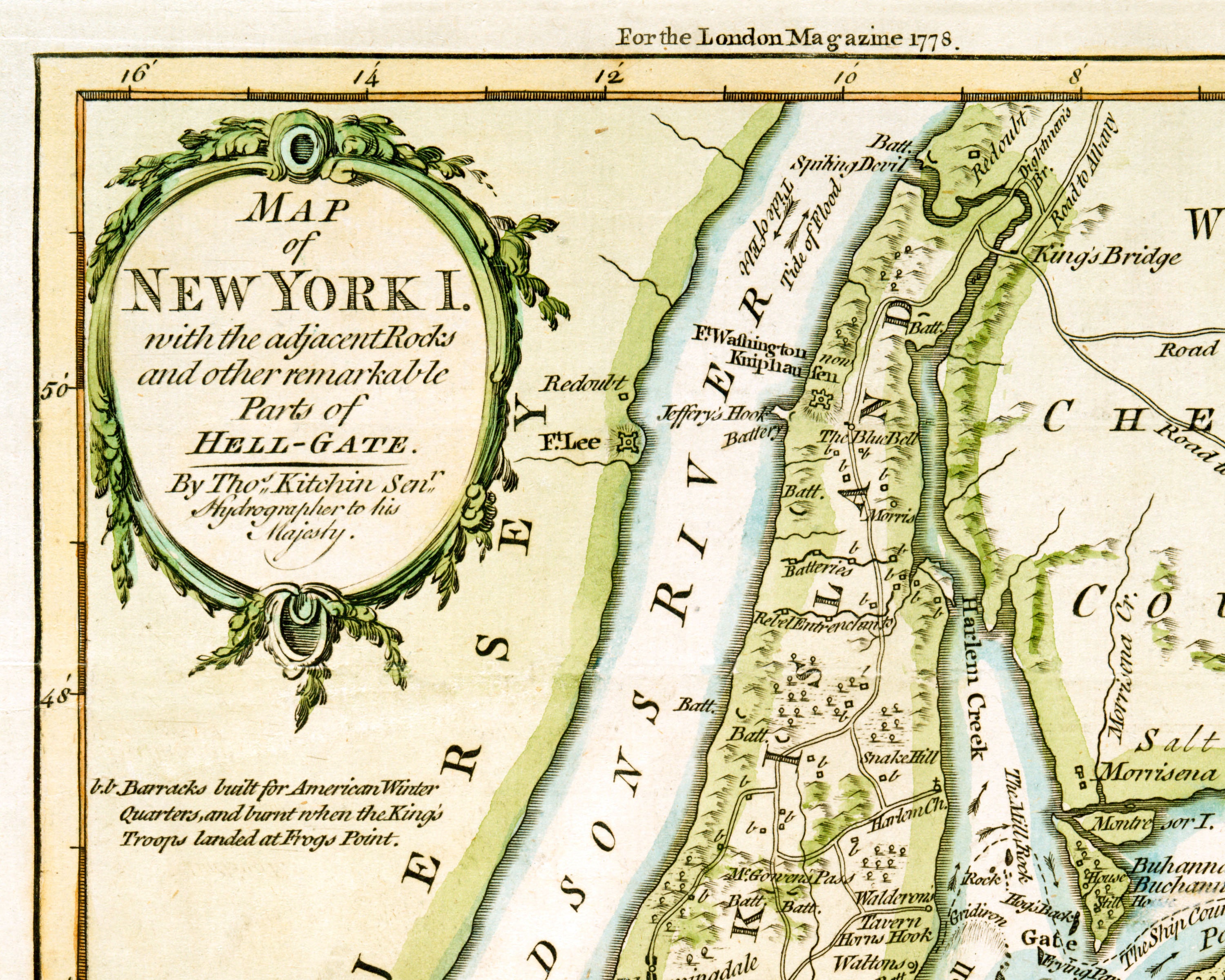 Map of New York, 1778 for the London Magazine. Unique Insight Into This ...