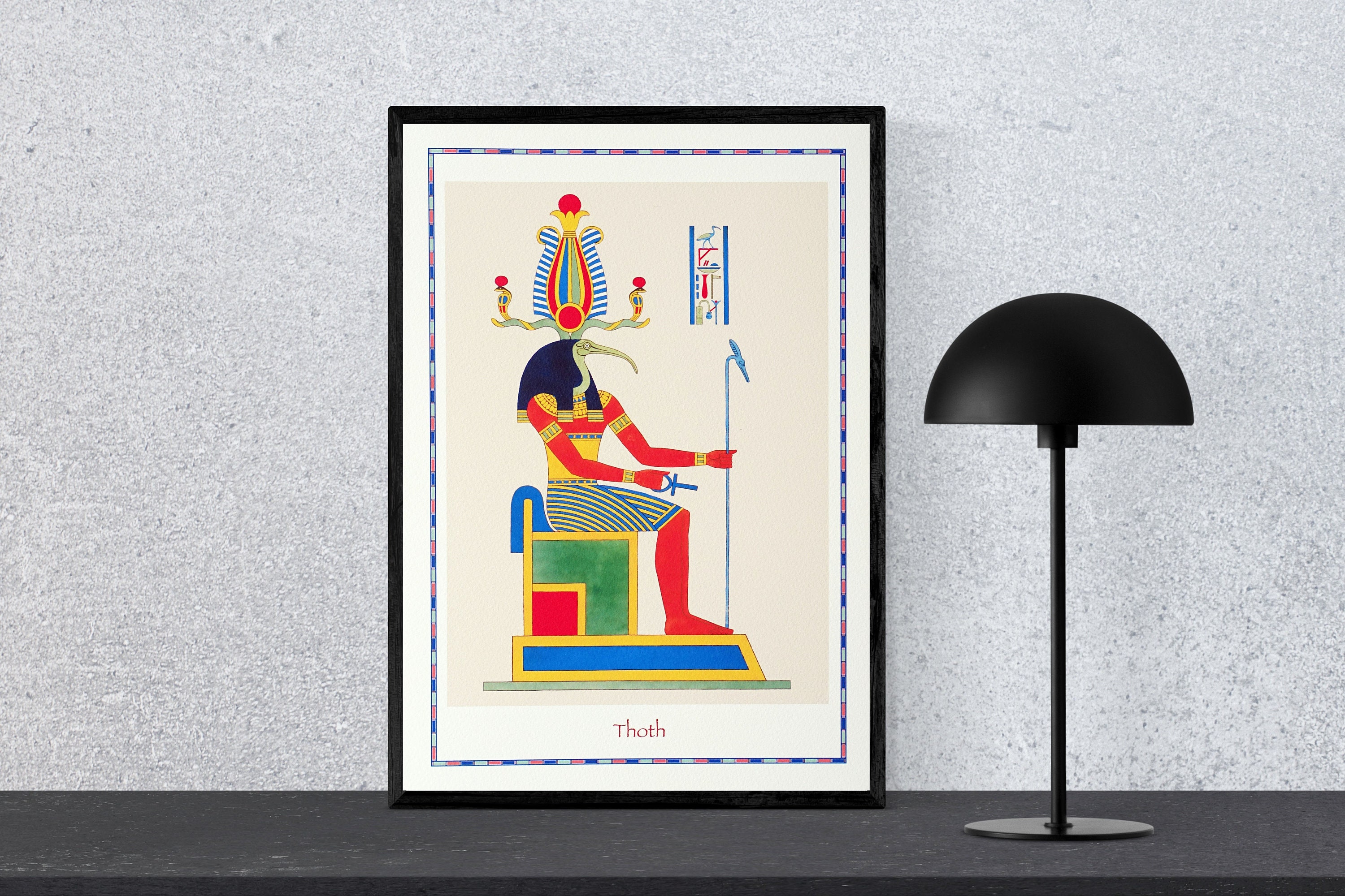 Thoth God of Wisdom Writing and Magic. Cool Egyptian Wall - Etsy UK