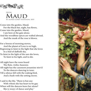 Poetry Print: 'maud' Selected Verses by Lord Tennyson. Painting by John ...