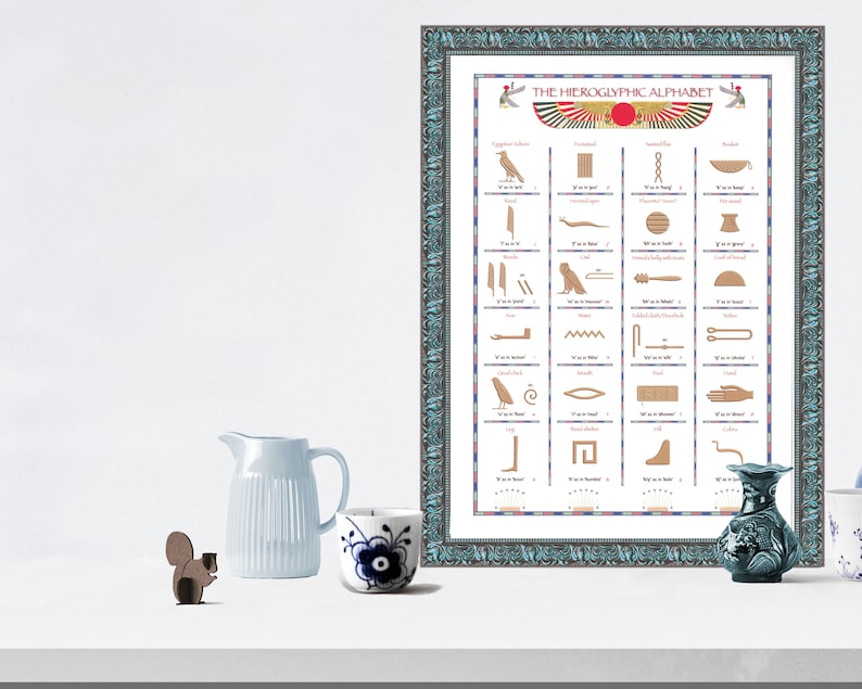 Egyptian Hieroglyphic Art Guide. Beautiful, Educational, Authentic ...