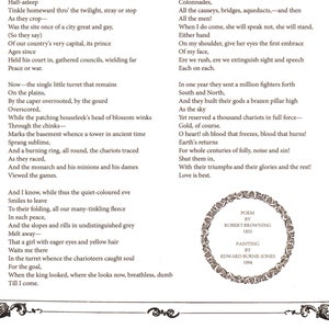 Poetry Print: 'love Among the Ruins' by Robert Browning With the ...