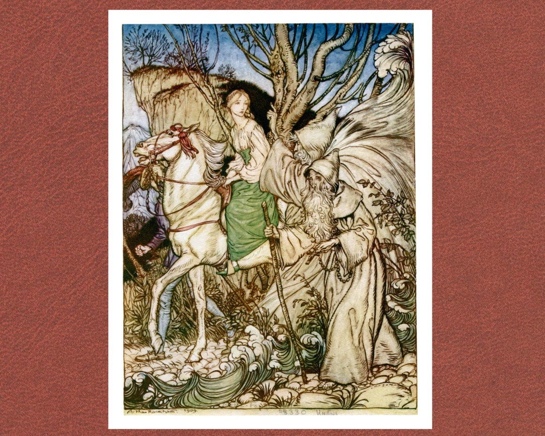 Fairy Tale Print 'undine.' Brilliant Art by Arthur Rackham, Issued 1912 ...