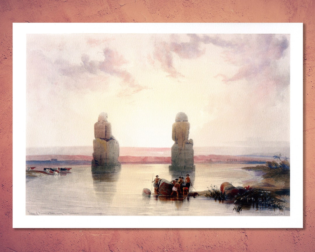David Roberts Print 1838. 'the Colossi of Memnon.' Fine Art Giclée ...