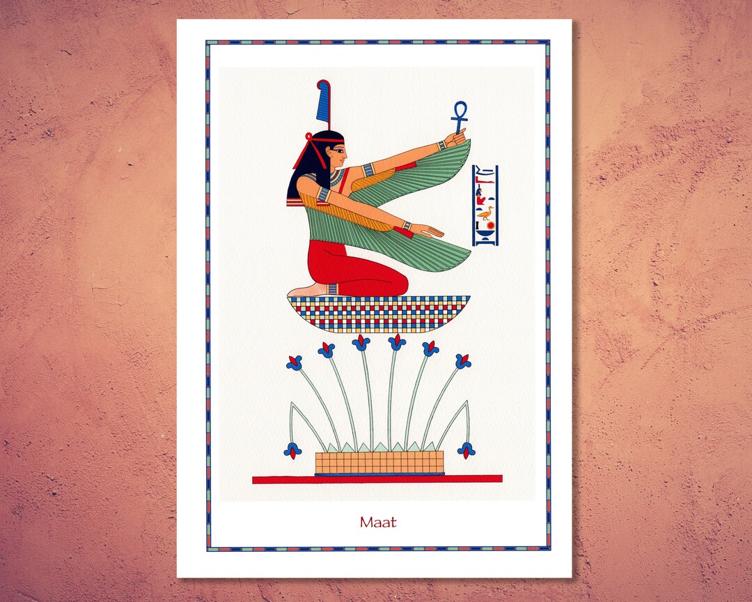 Maat, Egyptian Goddess of Order, Harmony, Truth and Justice. Fine Art ...