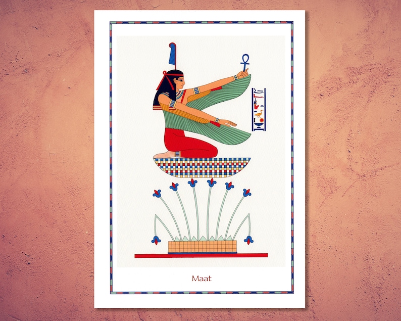 Maat, Egyptian Goddess of Order, Harmony, Truth and Justice. Fine Art ...
