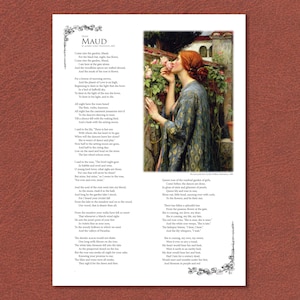 Poetry Print: 'maud' Selected Verses by Lord Tennyson. Painting by John ...