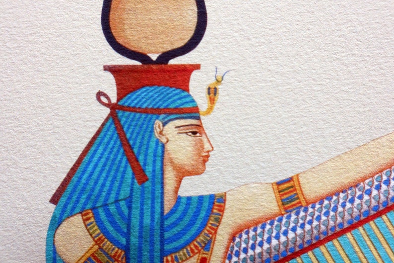 Isis Great Goddess of Egypt. Giclée Print. Ancient Egypt Wall | Etsy